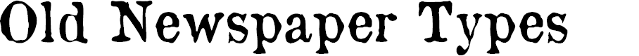 Old Newspaper Types Font Designed By Manfred Klein